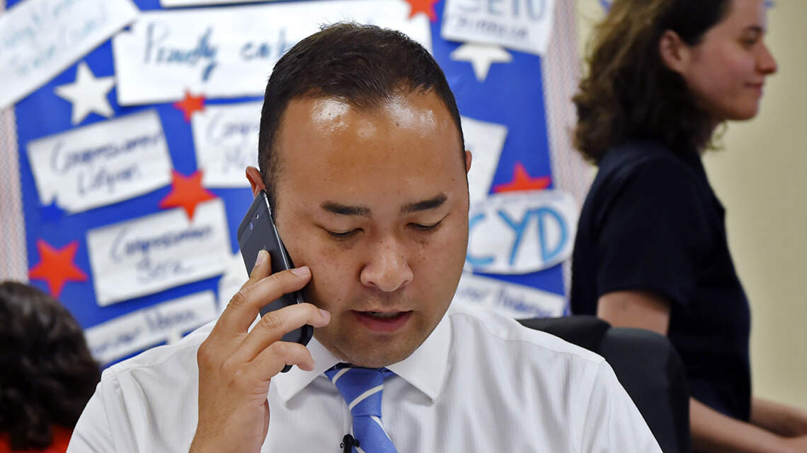 Andrew Janz campaign headquarters on election day Devin Nunes | Fresno Bee