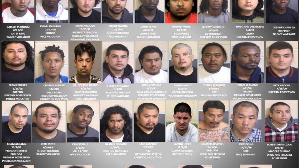 Fresno, CA gang operation: 52 arrests, unusual gun seizures | Fresno Bee